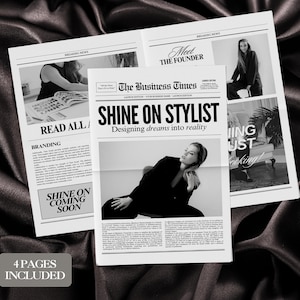 Editable Business Newspaper Announcement Template: New Business Launch ...