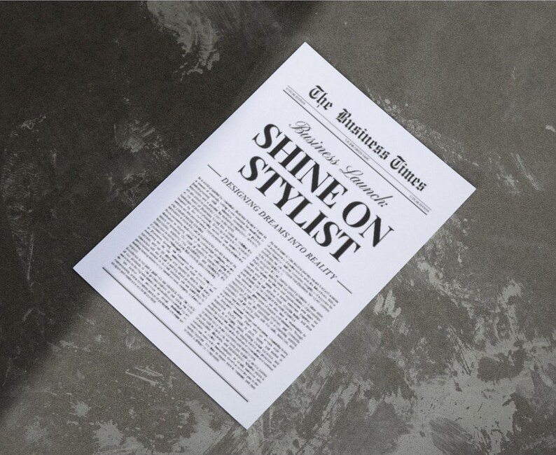 Business Newspaper Canva Template: Branding Announcement, Photoshoot ...