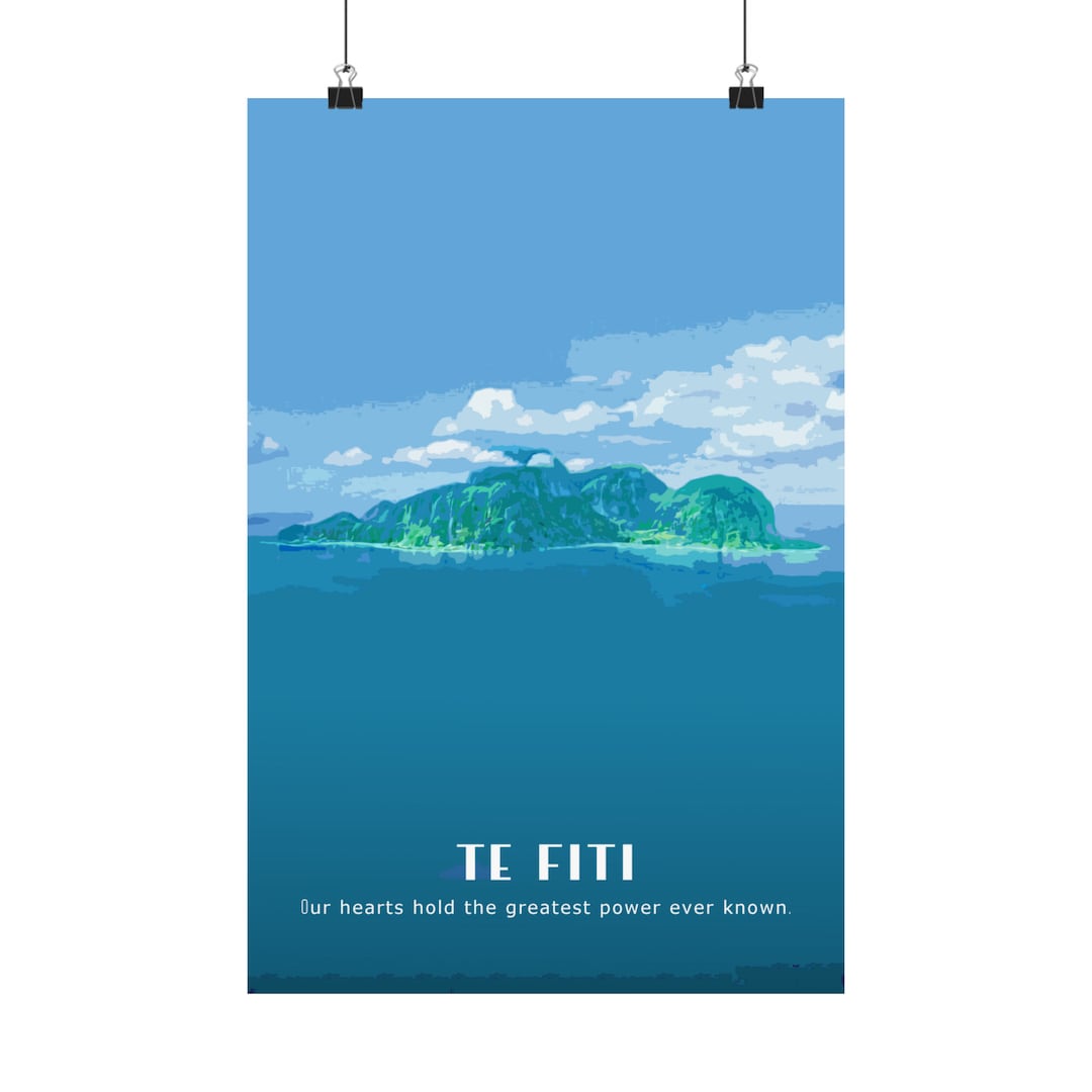 Tropical Island Travel Poster, Island Art, Te Fiti Art Poster, Moana ...