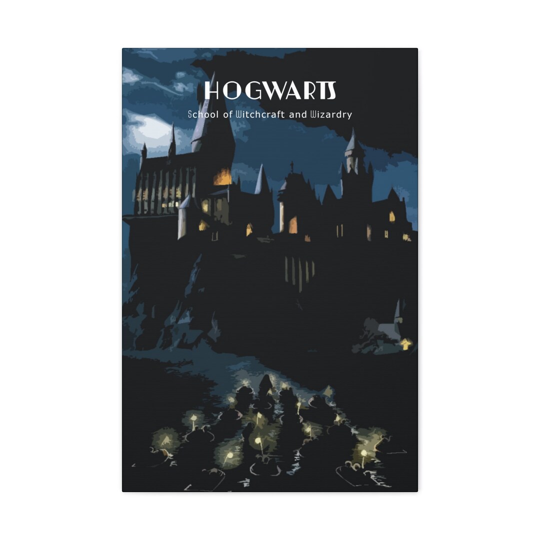 Goth Canvas, Hogwarts Print, Harry Potter Movie Canvas Print, Aesthetic ...