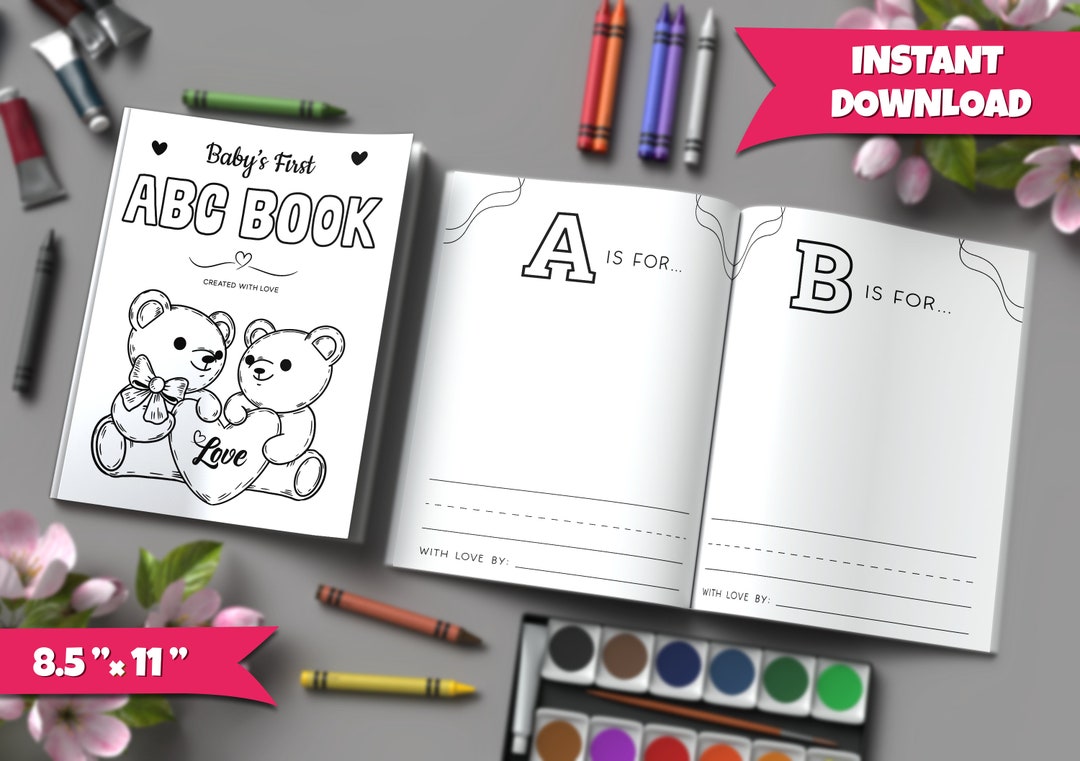 Baby's First ABC Book, Baby's First Blank Alphabet Book, Printable ...