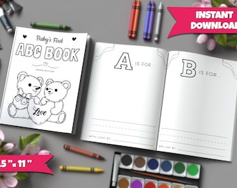 Blank Alphabet Book, Baby's First ABC Book, Baby's First Alphabet Book ...