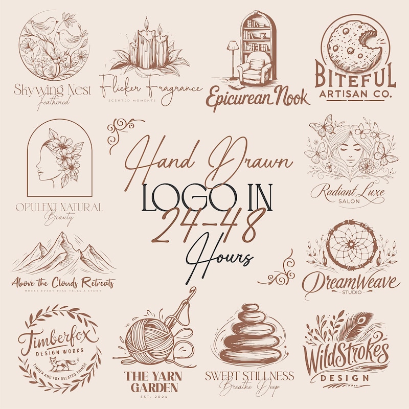 Whimsical Logo Maker - Etsy