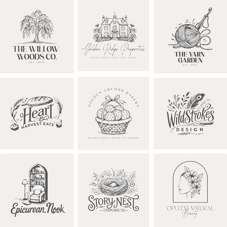 Custom Hand Drawn Logo Design, Custom Logo for Business, Handdrawn Logo ...