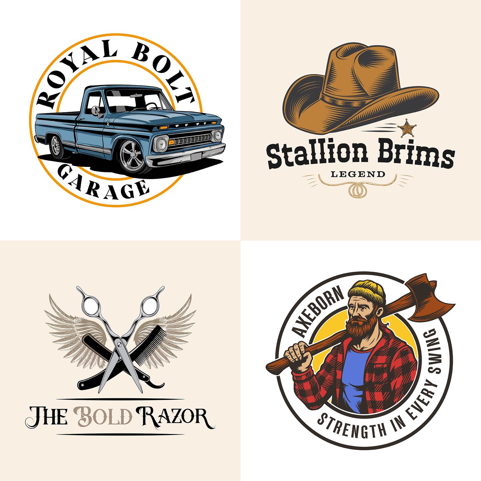 Custom Logo Design, Vintage Illustration Art, Logo Design Service ...