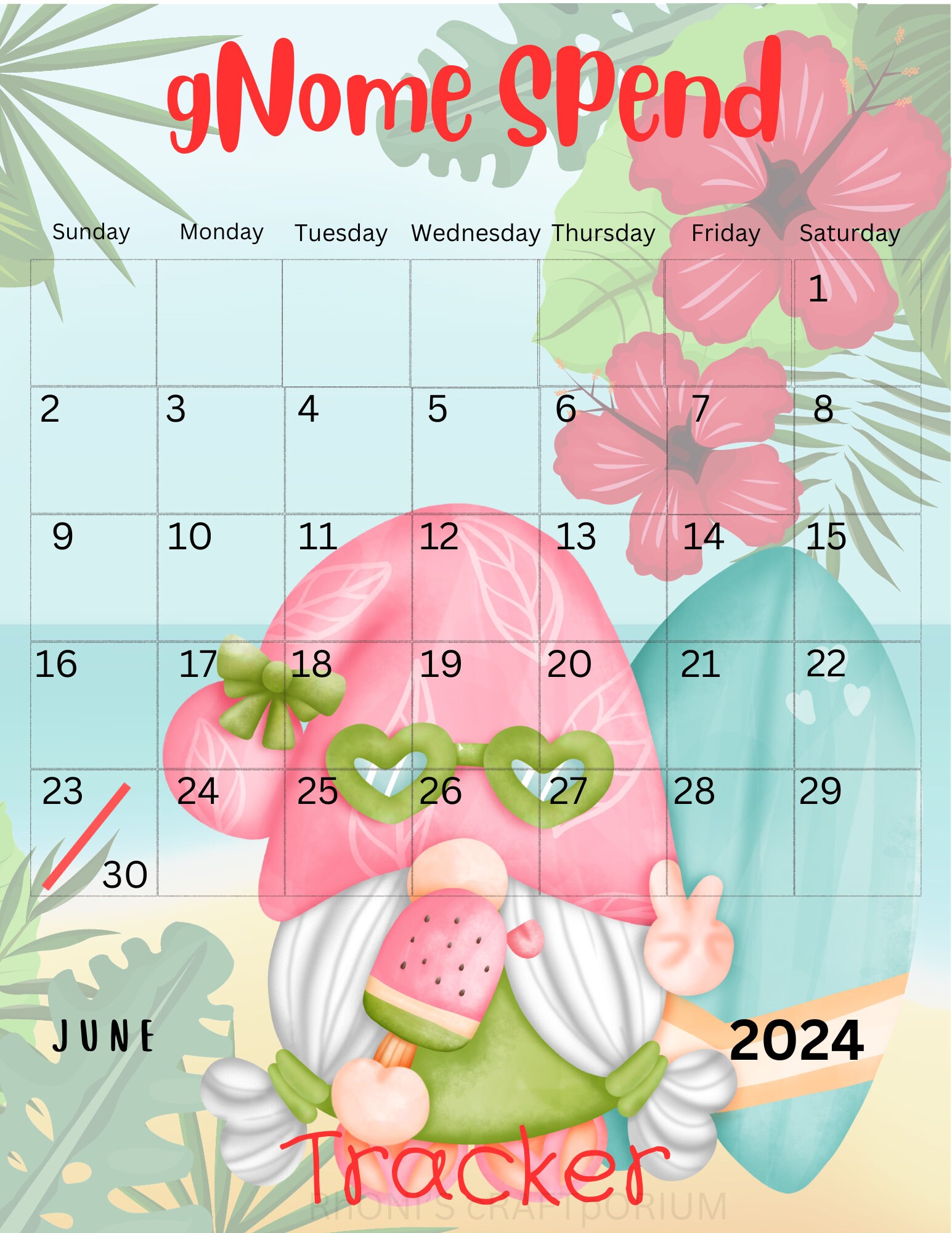 2024 Gnome Spend Tracker, Savings Tracker, Cash Stuffing, Gnomes - Etsy