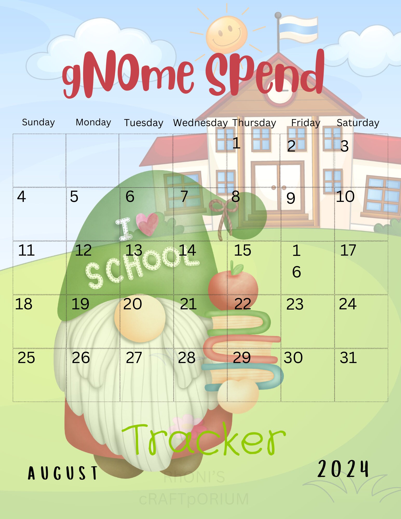 2024 Gnome Spend Tracker, Savings Tracker, Cash Stuffing, Gnomes - Etsy
