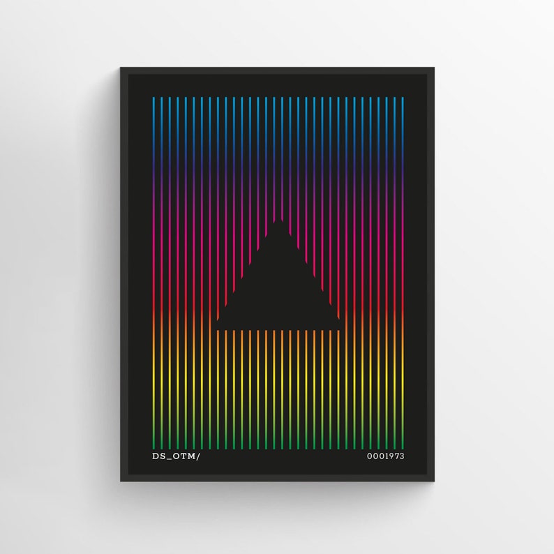 Abstract Pink Floyd Dark Side of the Moon Print - Etsy