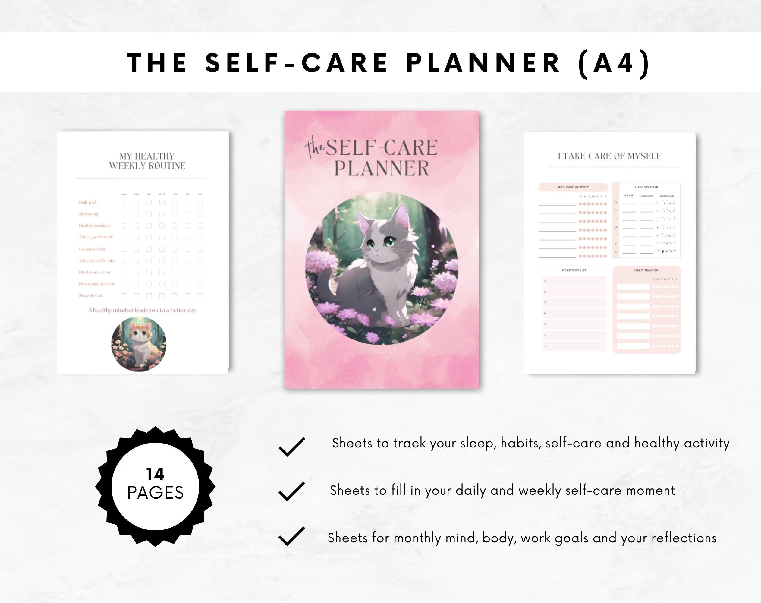 Self Care Planner Printable, Mental Health Planner, Mindfulness Journal ...