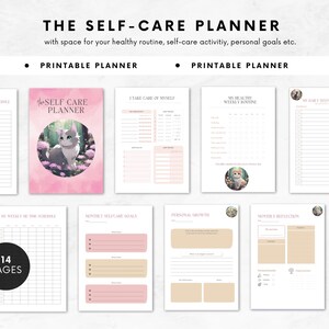 Self Care Planner Printable, Mental Health Planner, Mindfulness Journal ...
