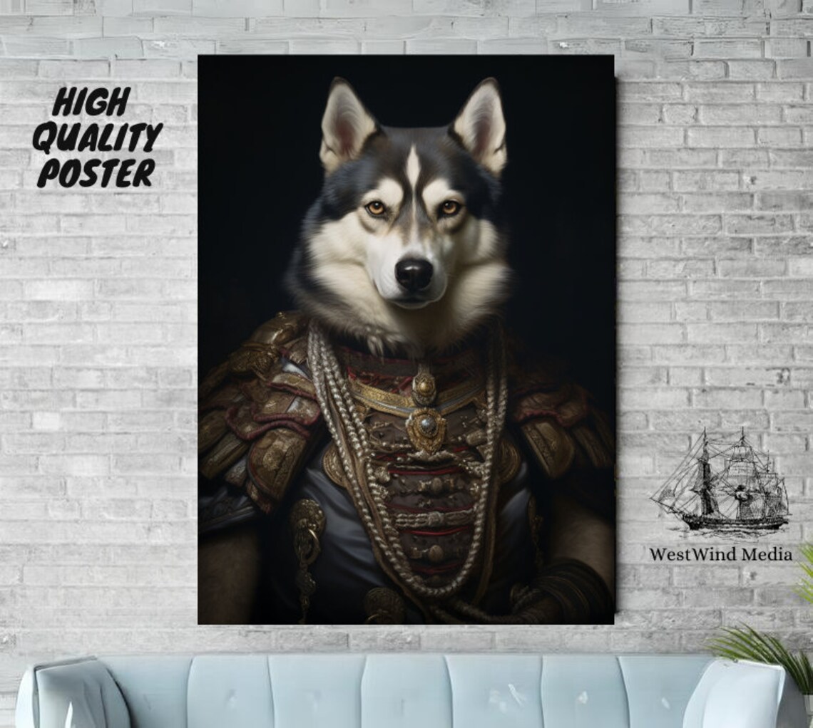 Gothic White Wolf - Distinguished Suit, Vintage Poster, Art Poster ...