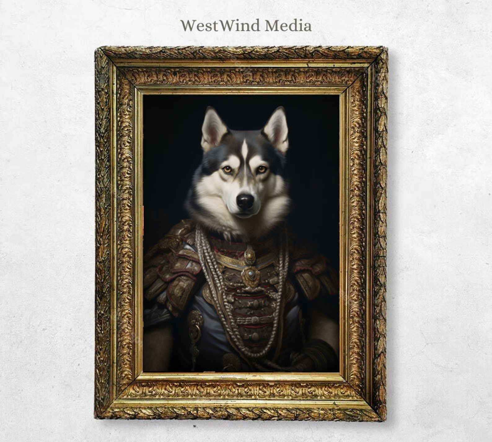 Gothic White Wolf - Distinguished Suit, Vintage Poster, Art Poster ...