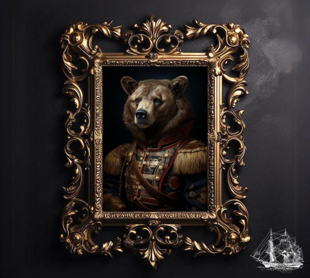 Gothic Renaissance Bear Vintage Poster, Art Poster Print, Home Decor ...