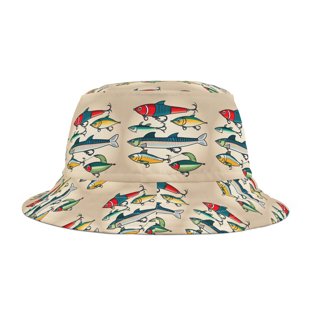 Fishing Lures Bucket Hat AOP - Etsy