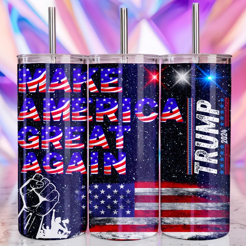 Trump 2024 Glitter Tumbler Wrap, Digital Download PNG Republican ...