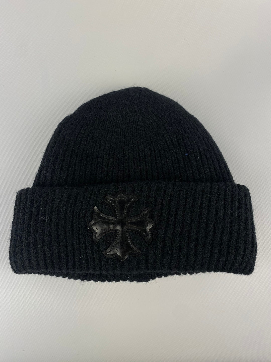 Vintage Black Chrome Hearts Winter Hat - Etsy UK