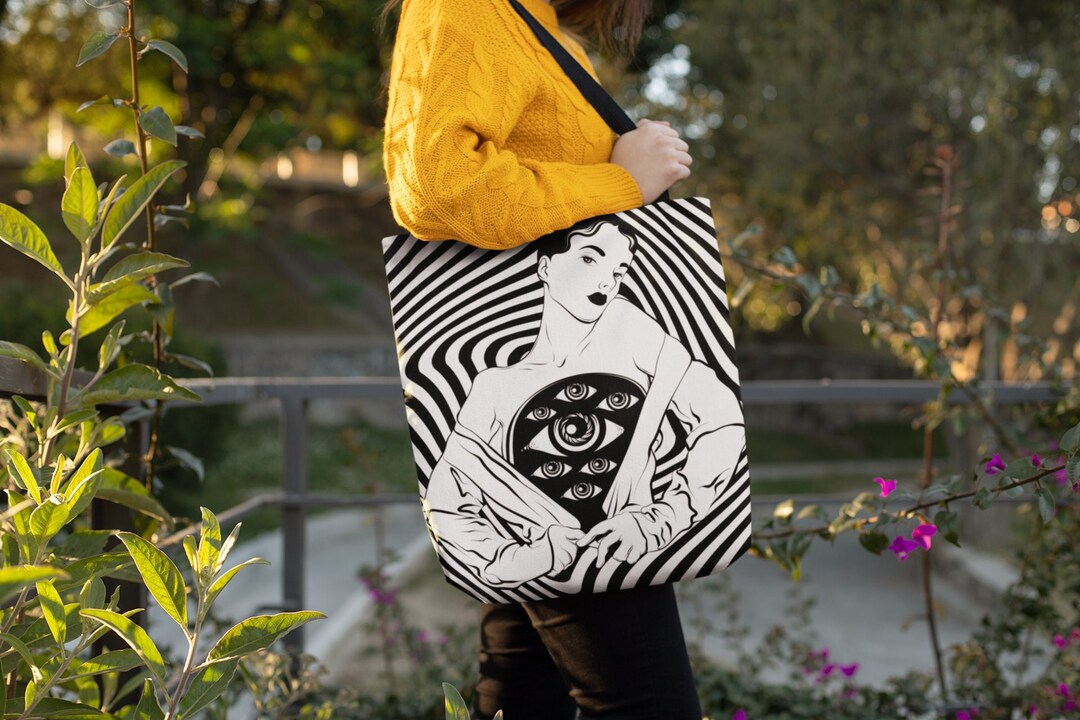 Dark Feminine Aesthetic, Alternative Bags, Edgy Handbags, Goth Tote Bag ...