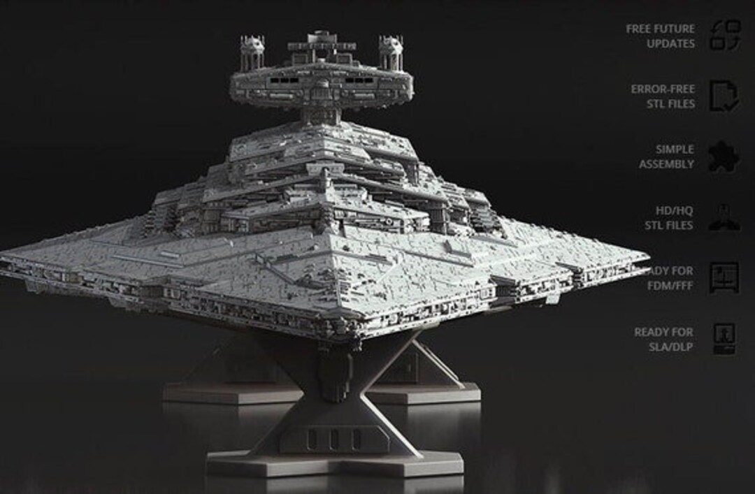Star Destroyer 3d Model Stl File for 3d Printing star Wars with ...