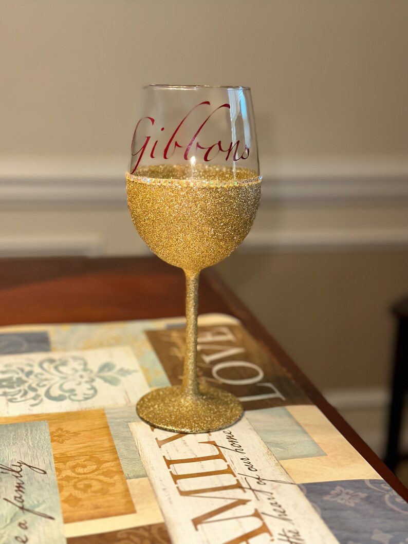 Customized Text Wine Glass - Etsy