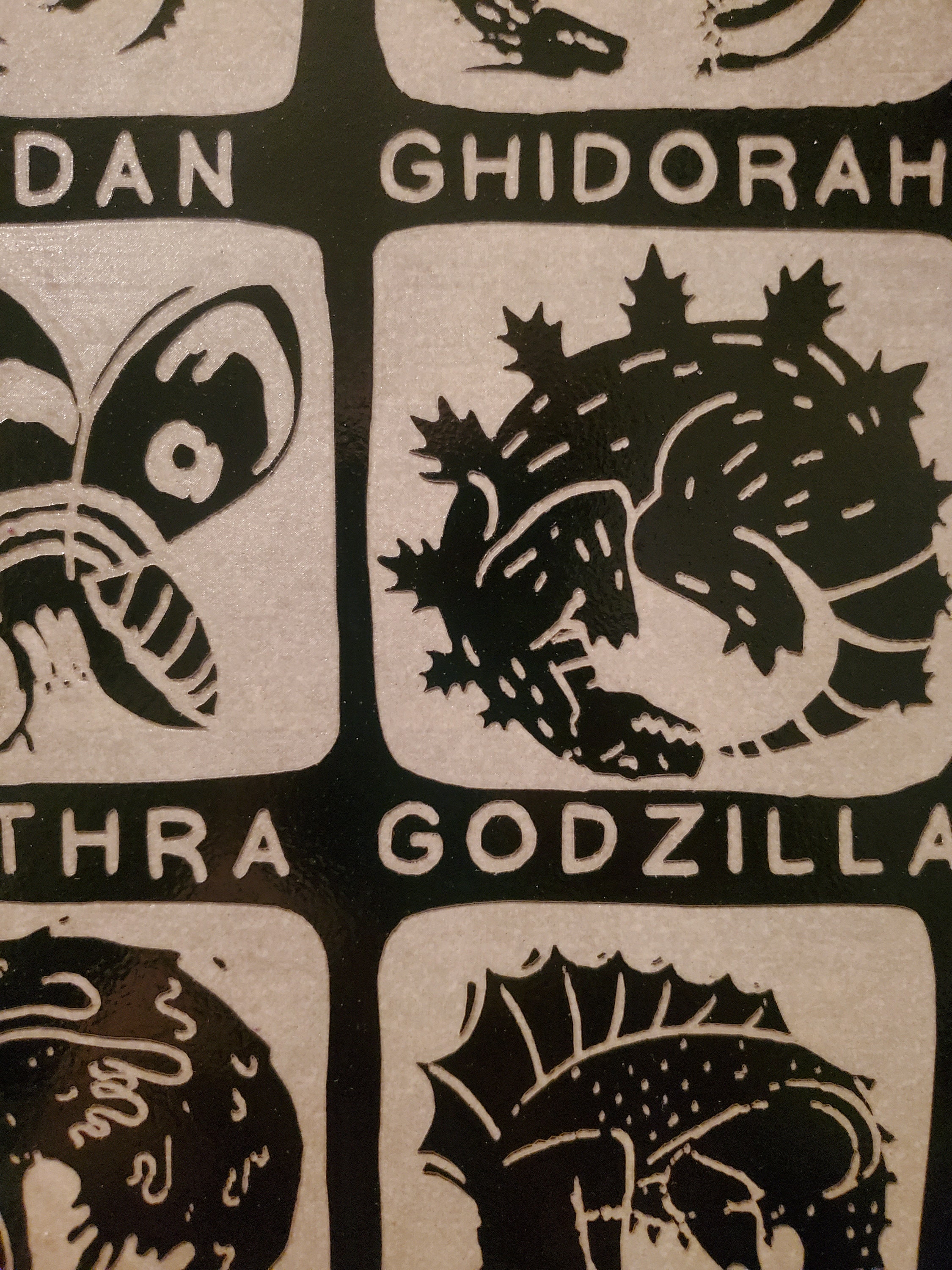 Godzilla Monsterverse Engraved on Painted Italian Ceramic Tile - Etsy