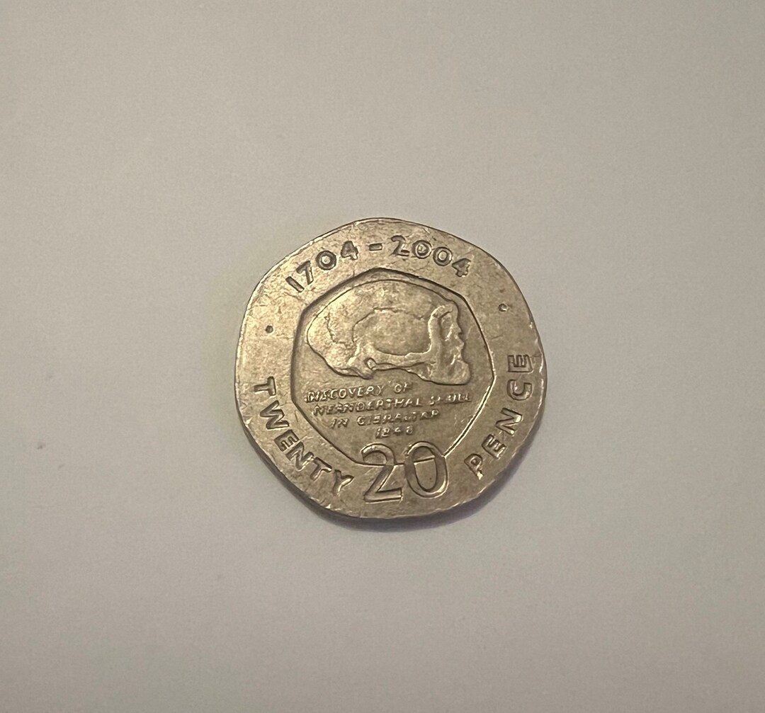 Gibraltar 2004 20p Neanderthal Skull Coin - Etsy