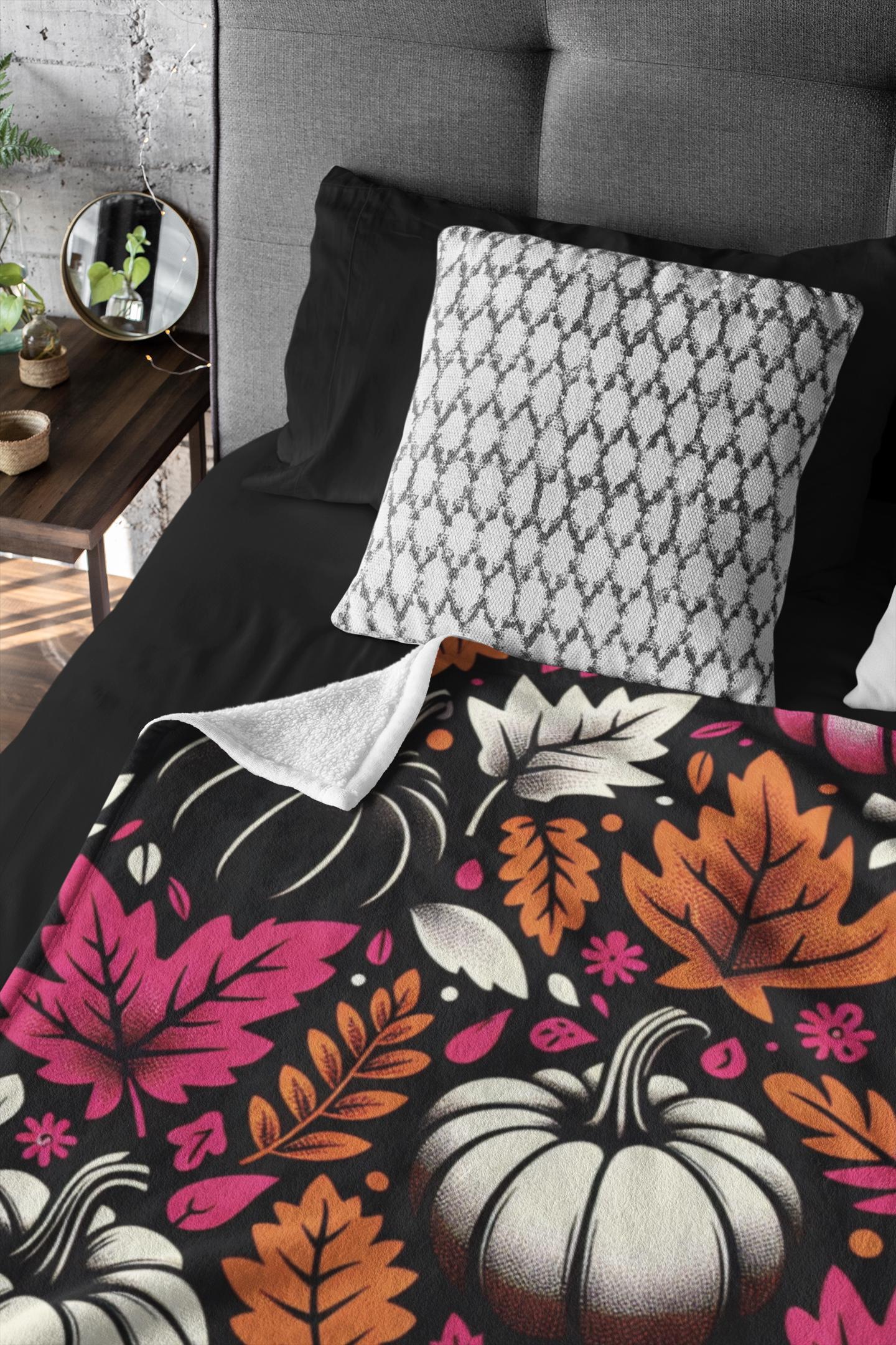 Pumpkin Vibes Plush Halloween Throw/blanket - Etsy