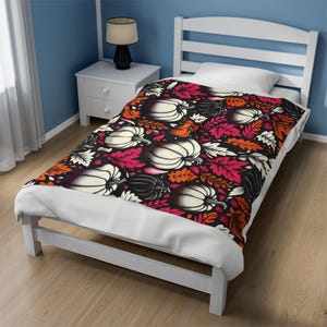 Pumpkin Vibes Plush Halloween Throw/blanket - Etsy