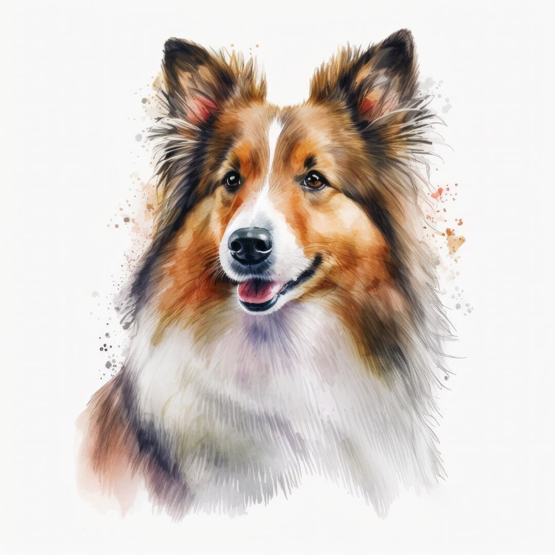 Sheltie Gifts, Sheltie Watercolor Prints, Sheltie Canvas, Digital File ...