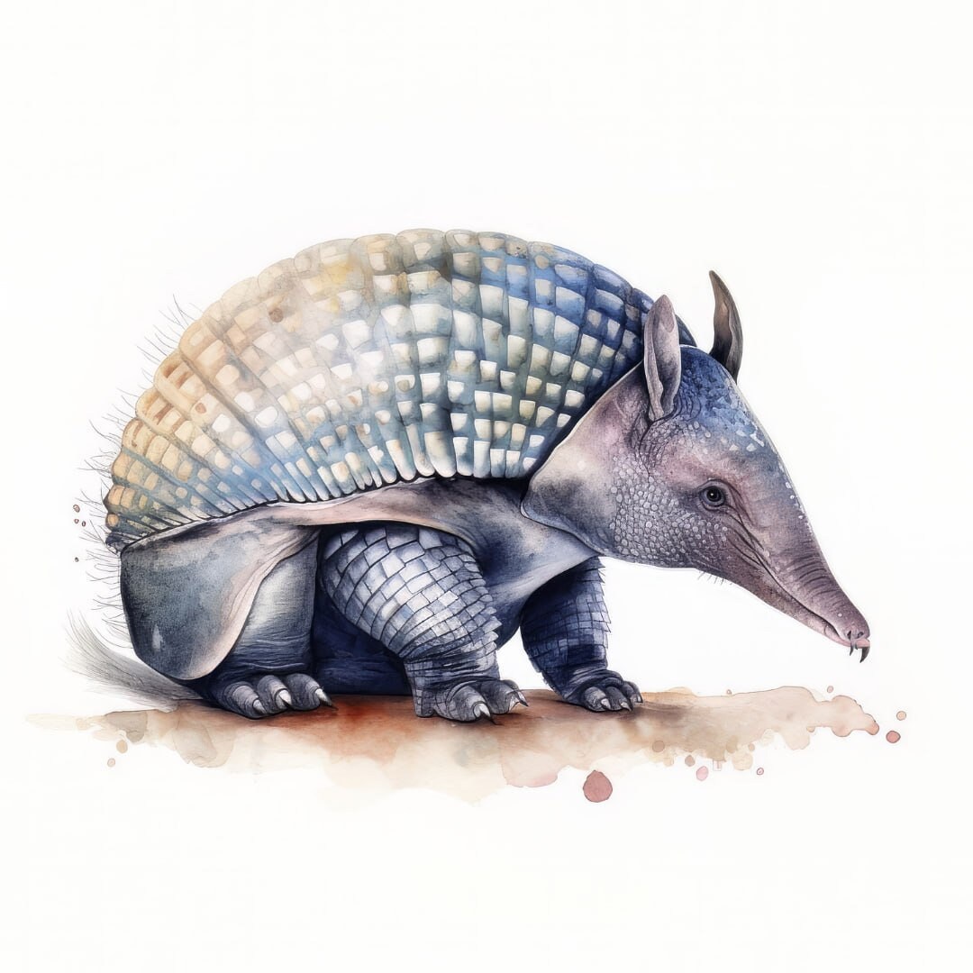 Armadillo Gifts, Armadillo Watercolor Prints, Armadillo Canvas, Digital ...