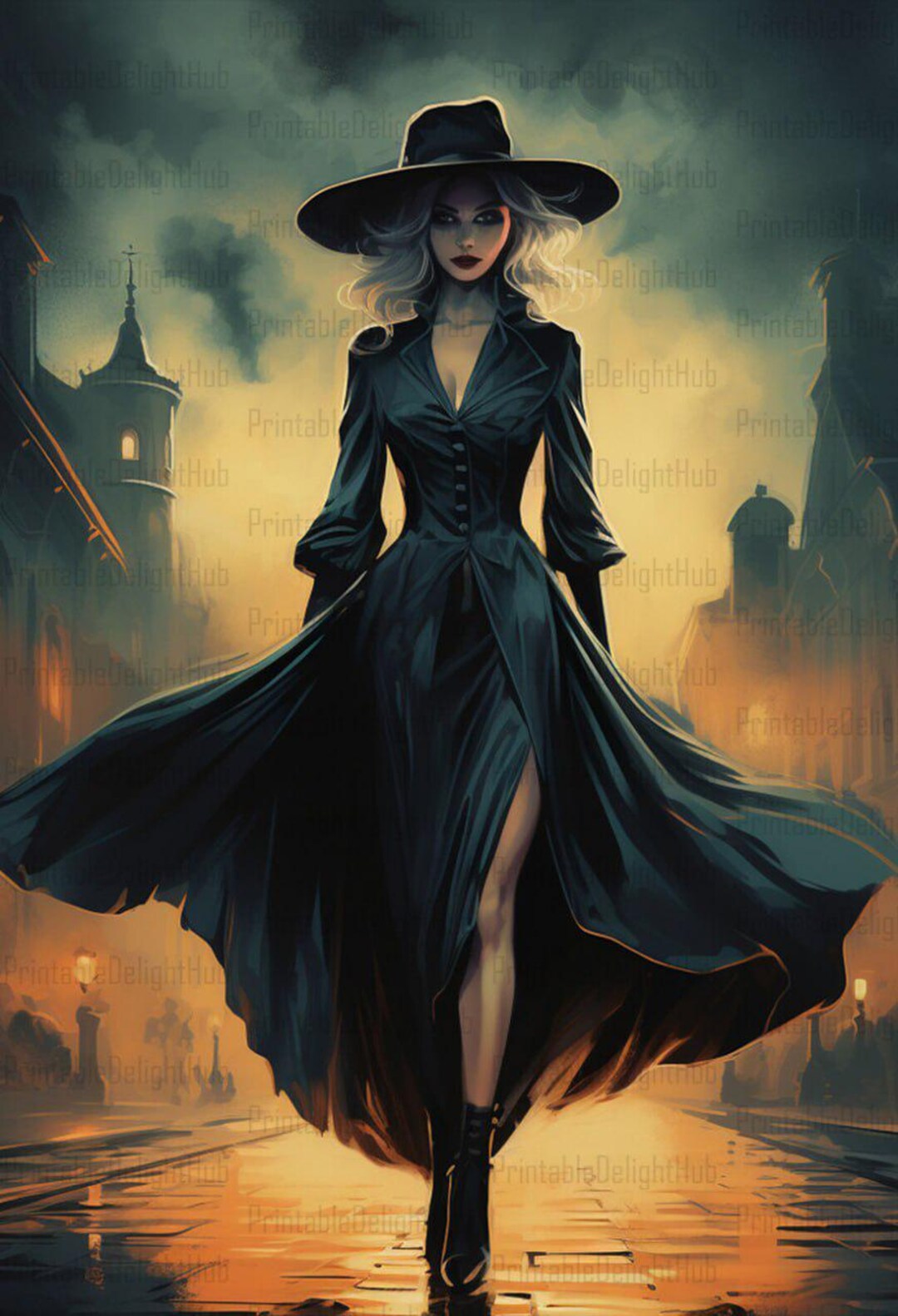 The Blonde Witch Poster, Halloween Art Prints 12 X 18 Halloween ...