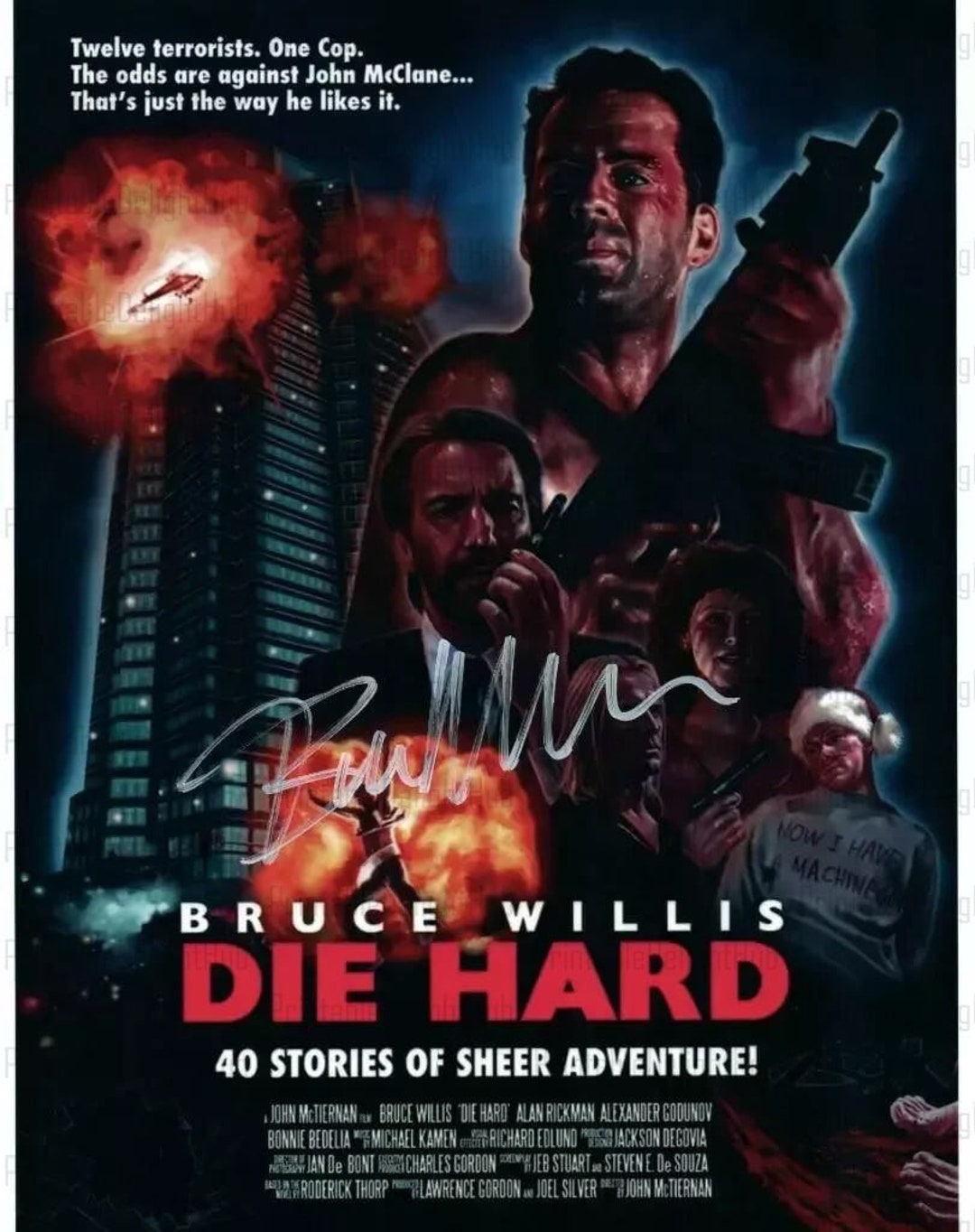 Bruce Willis Signed Photo 8.5 X 11 Die Hard Autograph Signature Poster ...