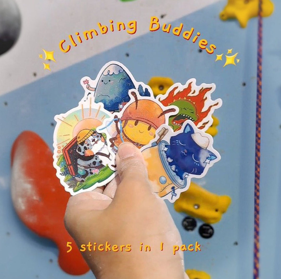 Climbing Buddies Sticker Pack | Rock Climbers Gift | Bouldering Buddy ...