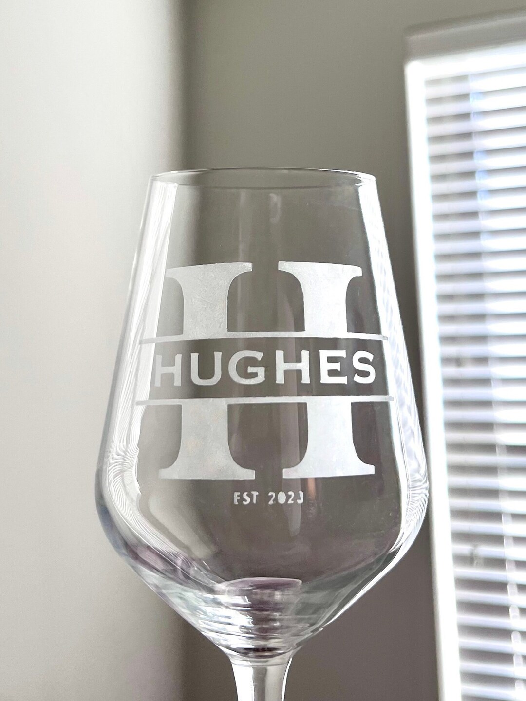 Custom Etched Wine Glass, Engraved Glassware, Wedding Gift, Wedding ...