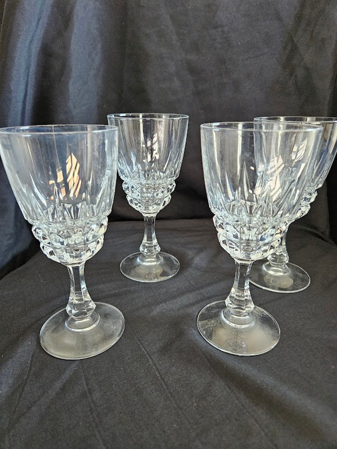 Vintage French Arcoroc Wine Glass Goblet Set - Etsy