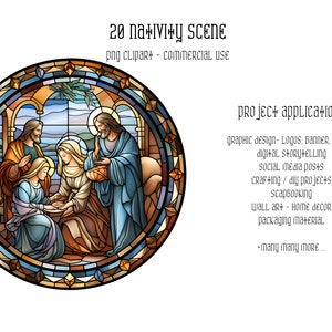 20 Nativity Scene Watercolor Clipart, Nativity PNG, Jesus Christmas ...