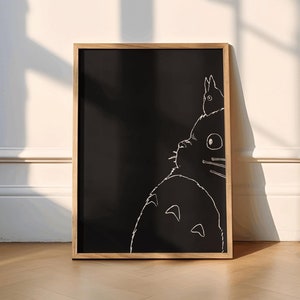 Totoro Wall Art Printable, Studio Ghibli Anime Poster, Totoro Anime ...