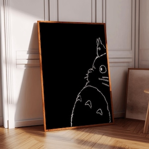 Totoro Wall Art Printable, Studio Ghibli Anime Poster, Totoro Anime ...
