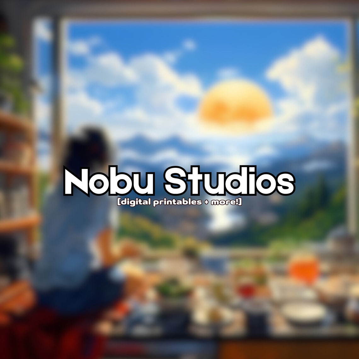 Studio Ghibli Inspired Anime Poster, Japanese Scenery Digital Painting ...