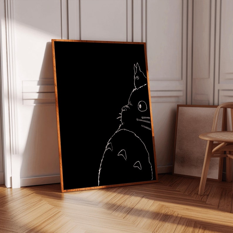 Totoro Wall Art Printable, Studio Ghibli Anime Poster, Totoro Anime ...
