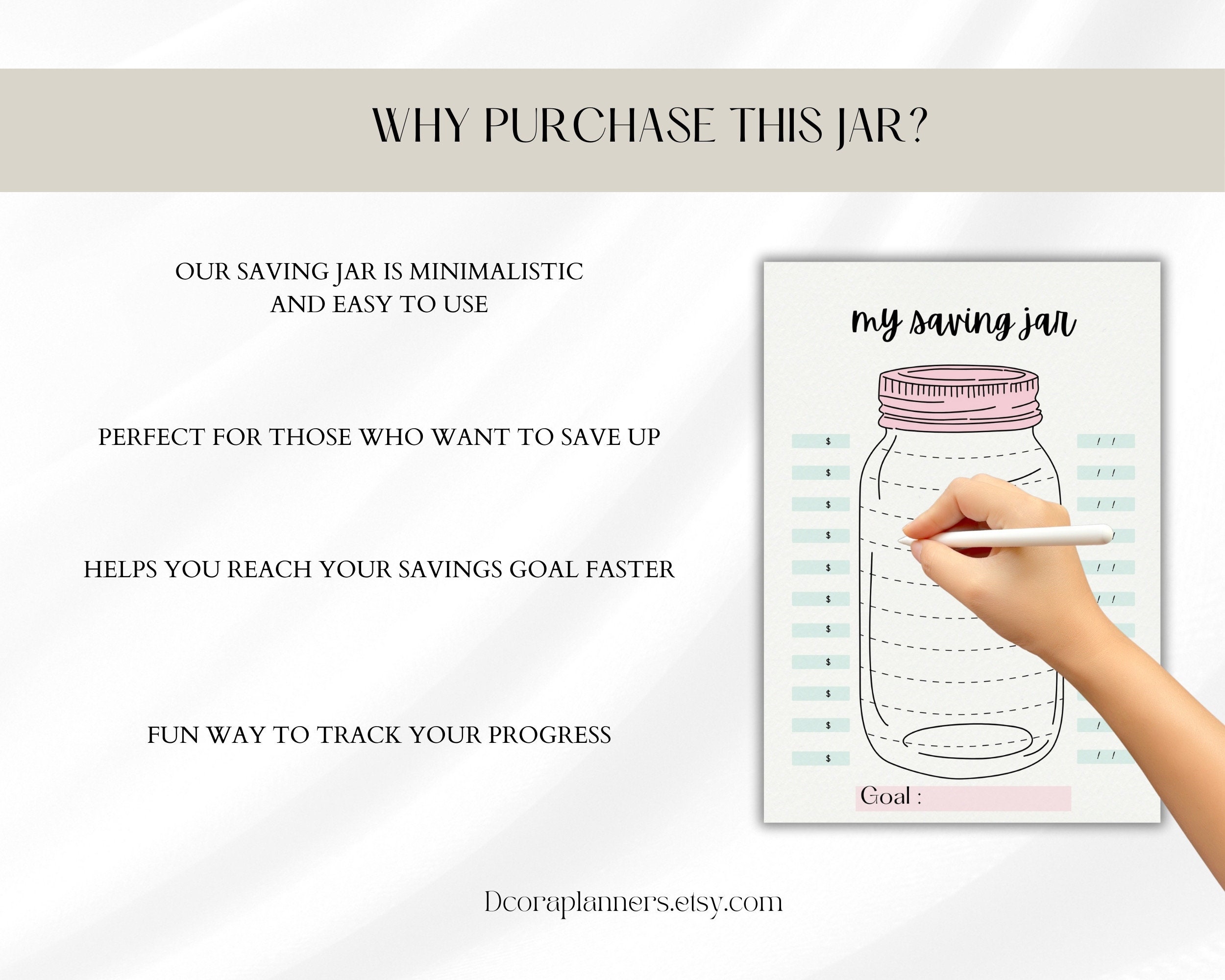 Saving Tracker Jar, Savings Tracker, Money Jar - Etsy