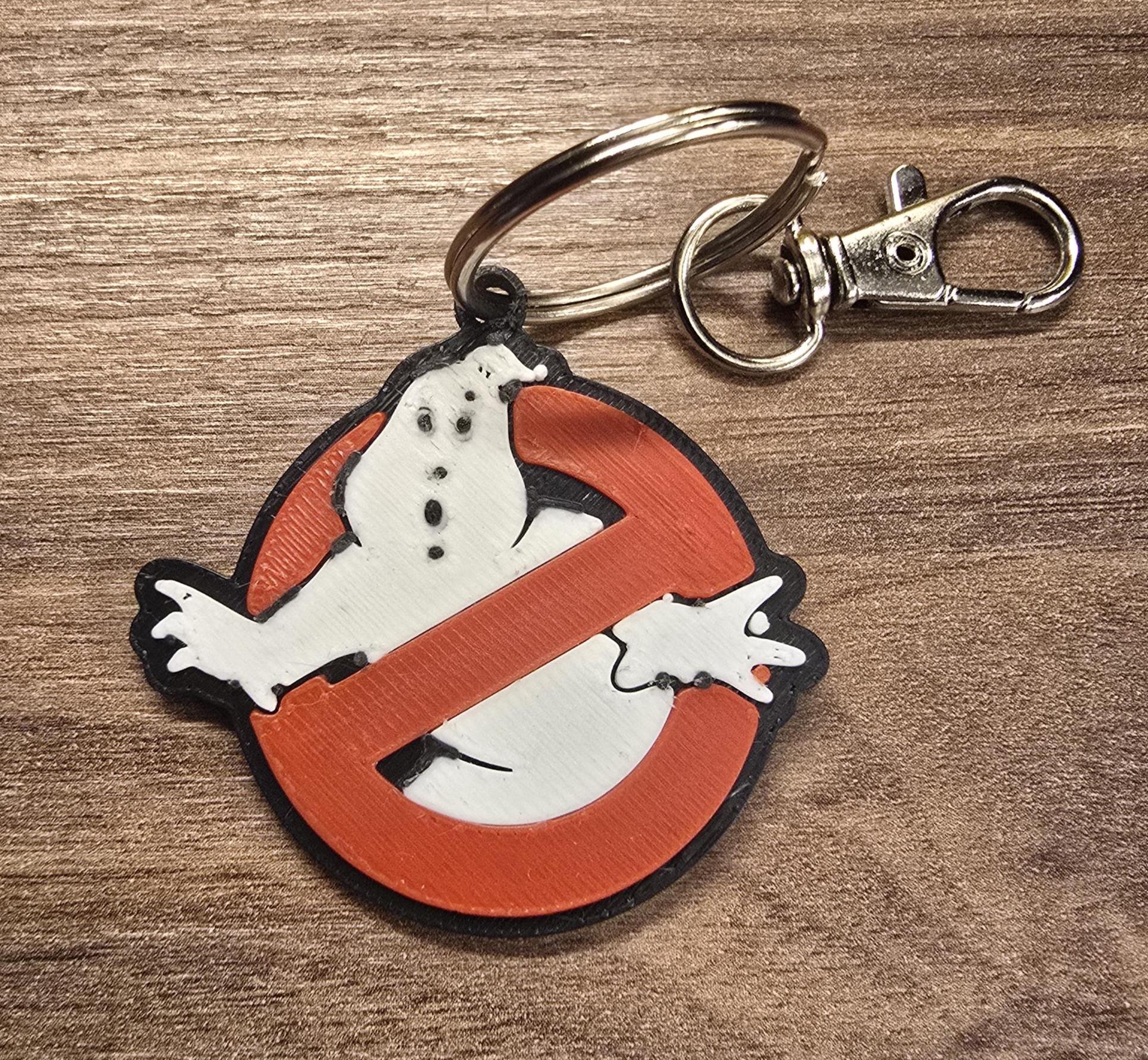Classic Ghostbusters "no-ghost" Logo Keychain | 3D Printed Keyring ...