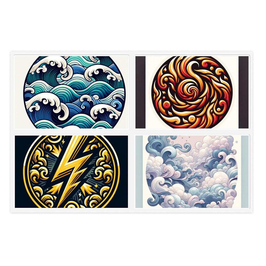 Demon Slayer Breathing Styles Sticker Sheet Vol.1 | Water Flame Thunder ...