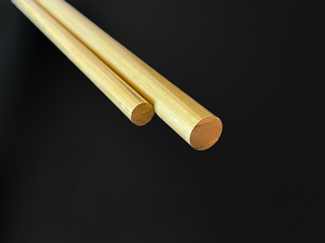 Solid Brass Round Rods - Customizable Lengths for Crafting ...