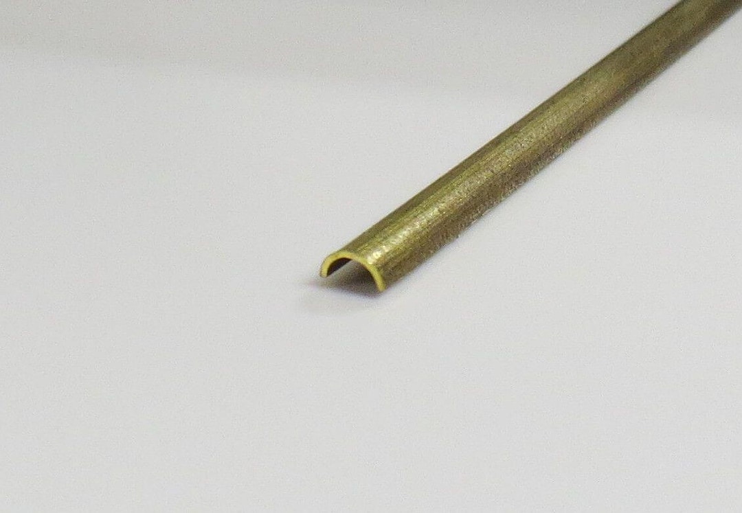 Brass Half Round Tube 600–1000mm | Hollow Brass Half Tube for Trim, DIY ...