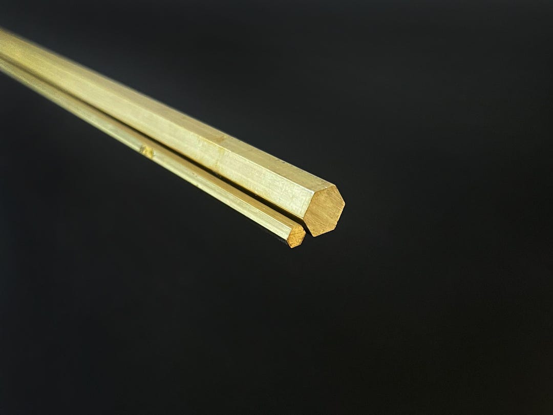 Solid Brass Hexagonal Rods - Precision Cut for Crafting, Jewelry and ...
