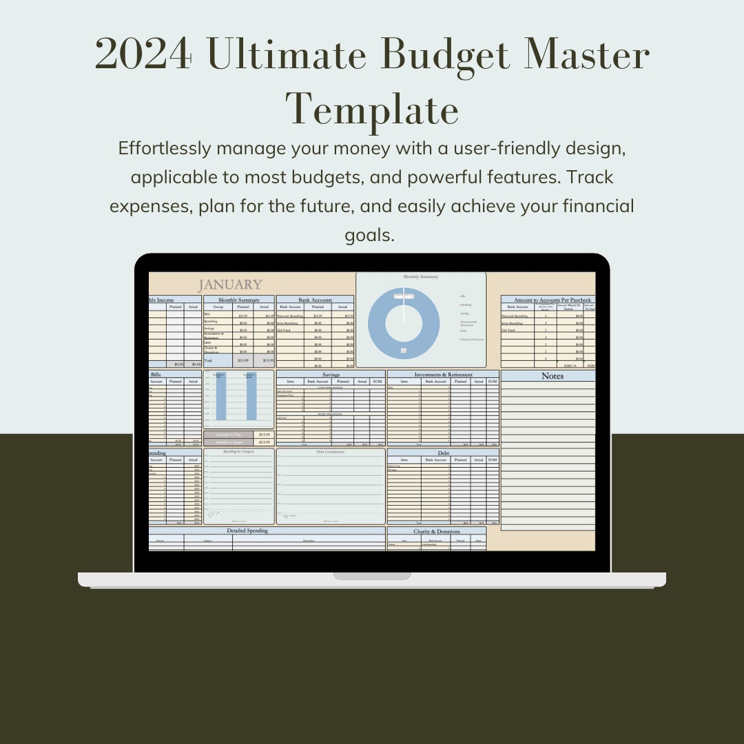 2024 Ultimate Budget Master Template excel Median - Etsy