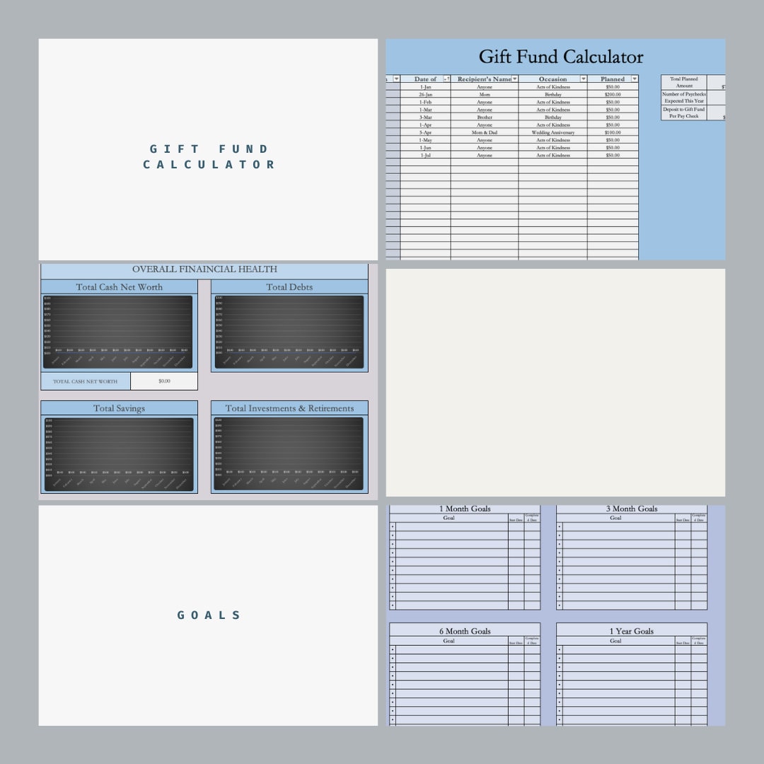 2024 Ultimate Budget Master Template excel Blue Warm - Etsy