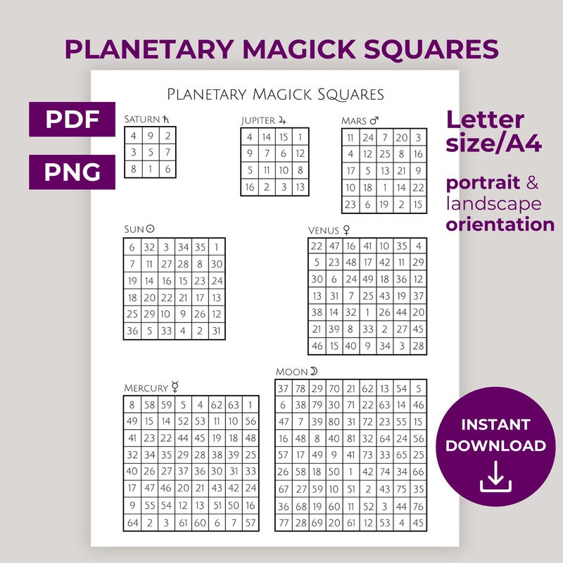 Magick Squares Magick - Etsy