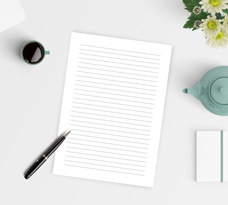 Notes Page Printable simple Lined Notes Template Note Taking Writing ...