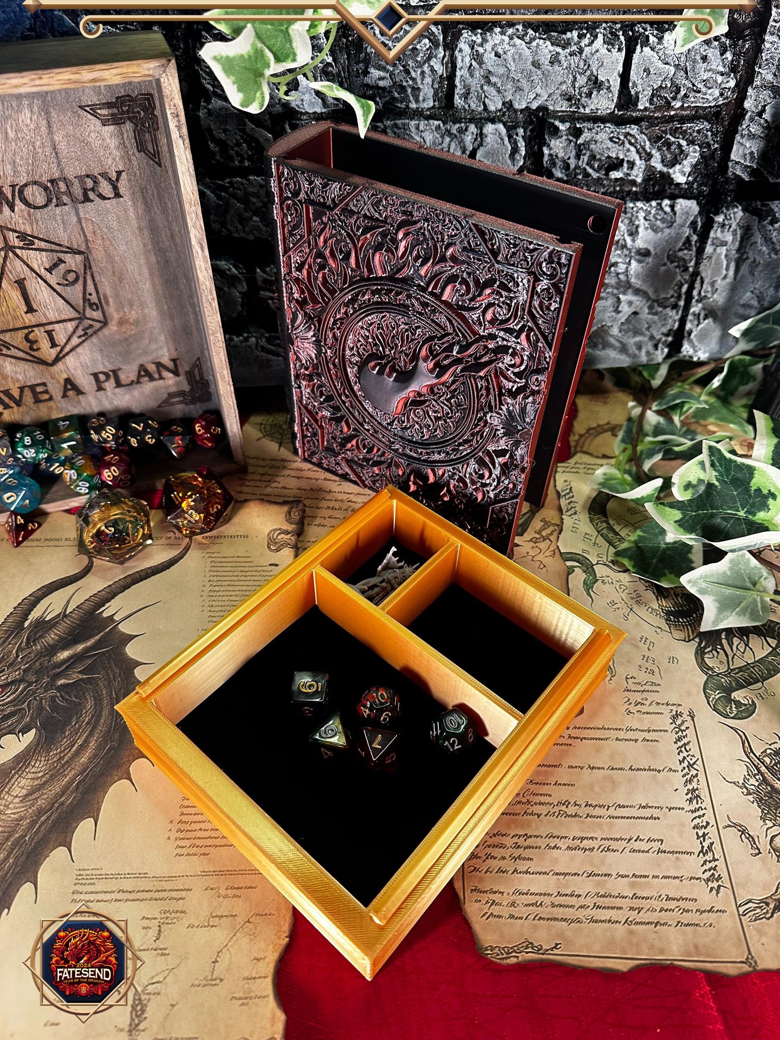 The Enchanted Tome of Fire Magic - Dnd Dstorage Book & Dice Tray - Etsy